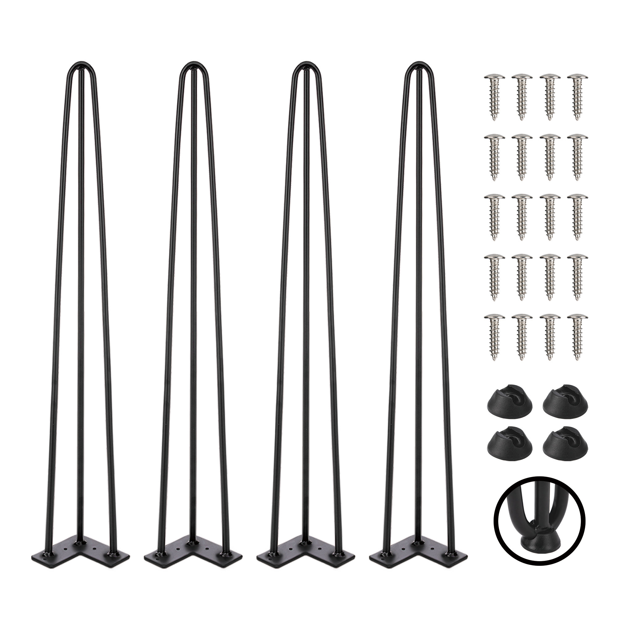 TEN49 40” Heavy Duty Hairpin Legs with Bullet Feet - Quality Stain ...