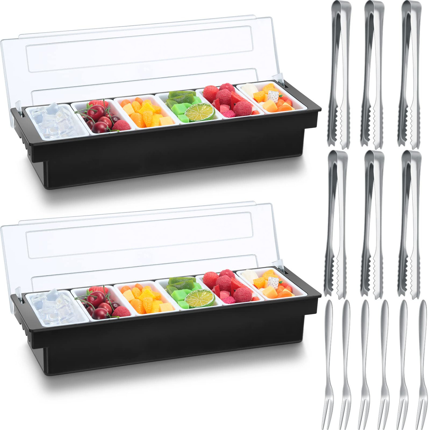 Stack man 2 Ice Cooled Garnish Tray Deck Bar Garnish Caddy Condiment ...