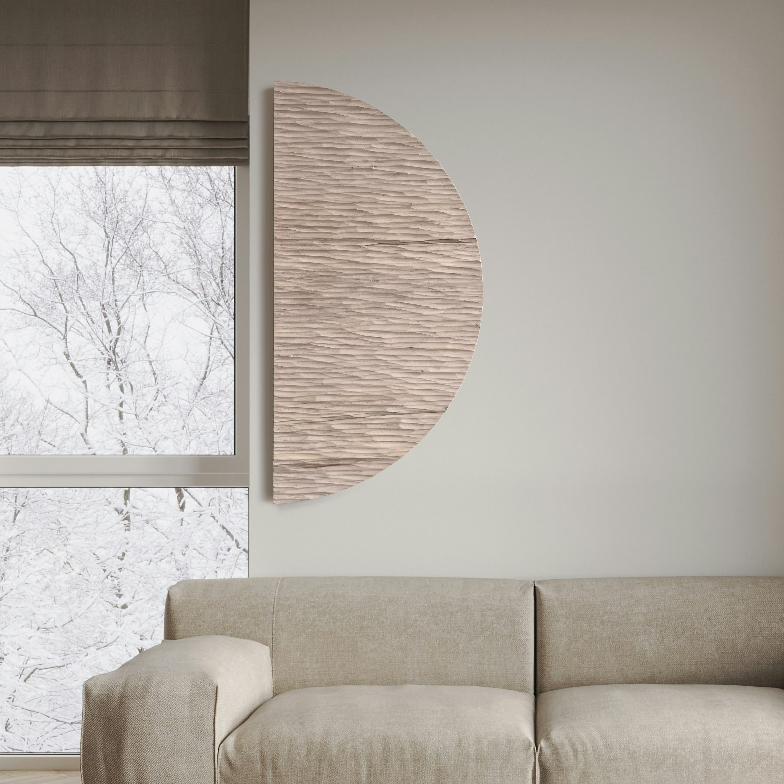 Other Furniture Carved Half-Moon Maple Wall Sculpture - Wayfair Canada