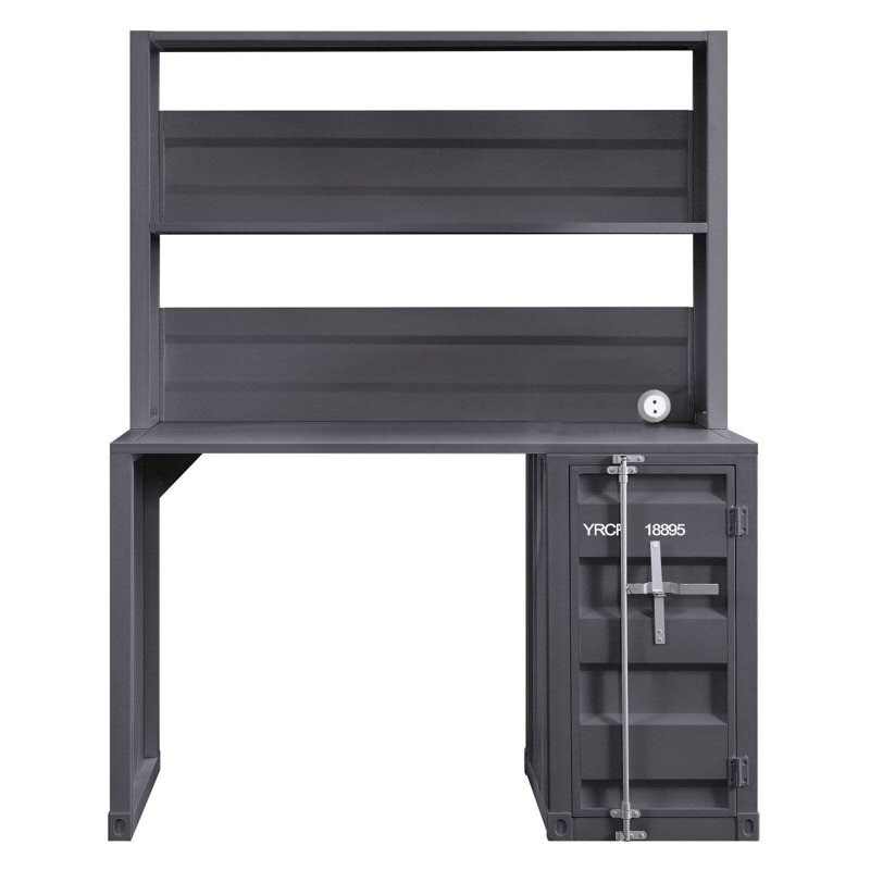 HomeRoots 47" Gunmetal Iron Writing Desk | Wayfair