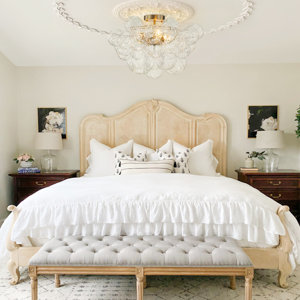 Everly Quinn Wynetta 3 - Light Textured Glass Bubble Semi Flush Mount ...