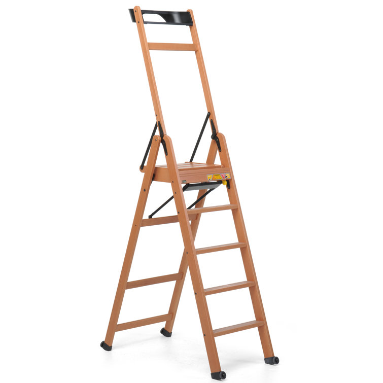 Foppapedretti Lascala 6 ft Wood Step Ladder 276 lb. Load Capacity ...