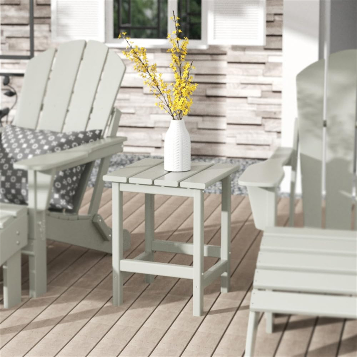 Lark Manor™ Square Adirondack End Table - Weatherproof Outdoor Side ...