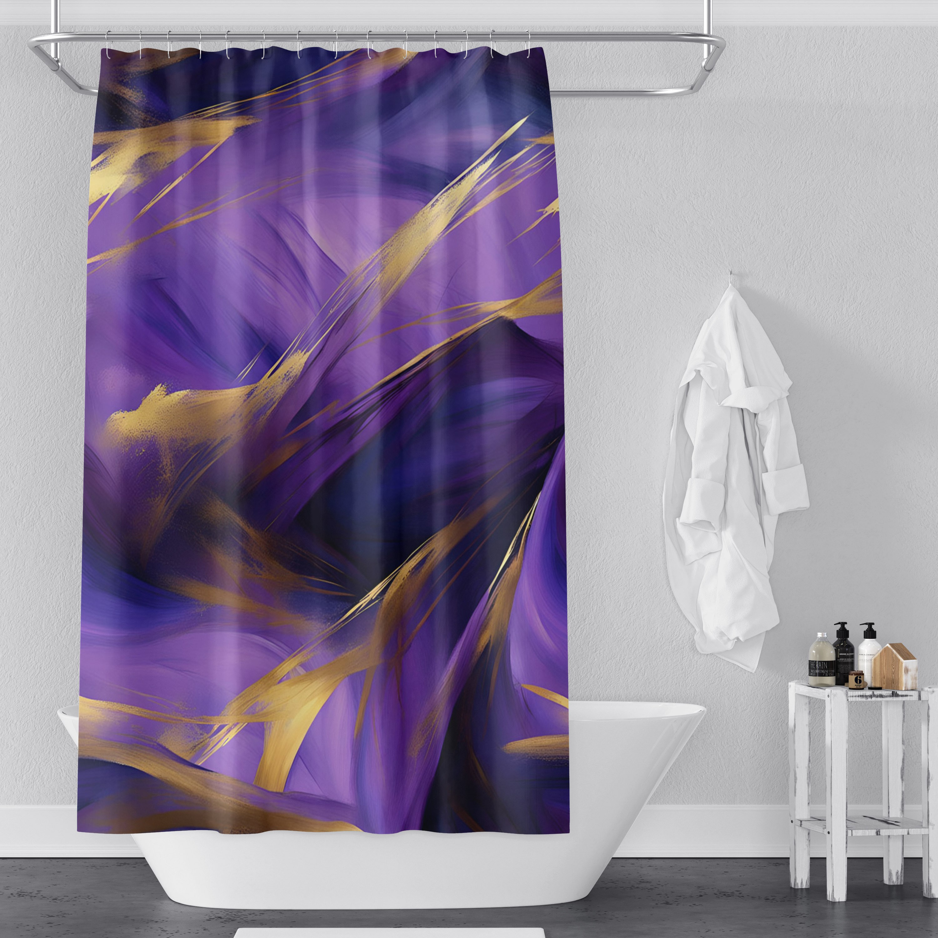 East Urban Home Sabreea Abstract Shower Curtain | Wayfair