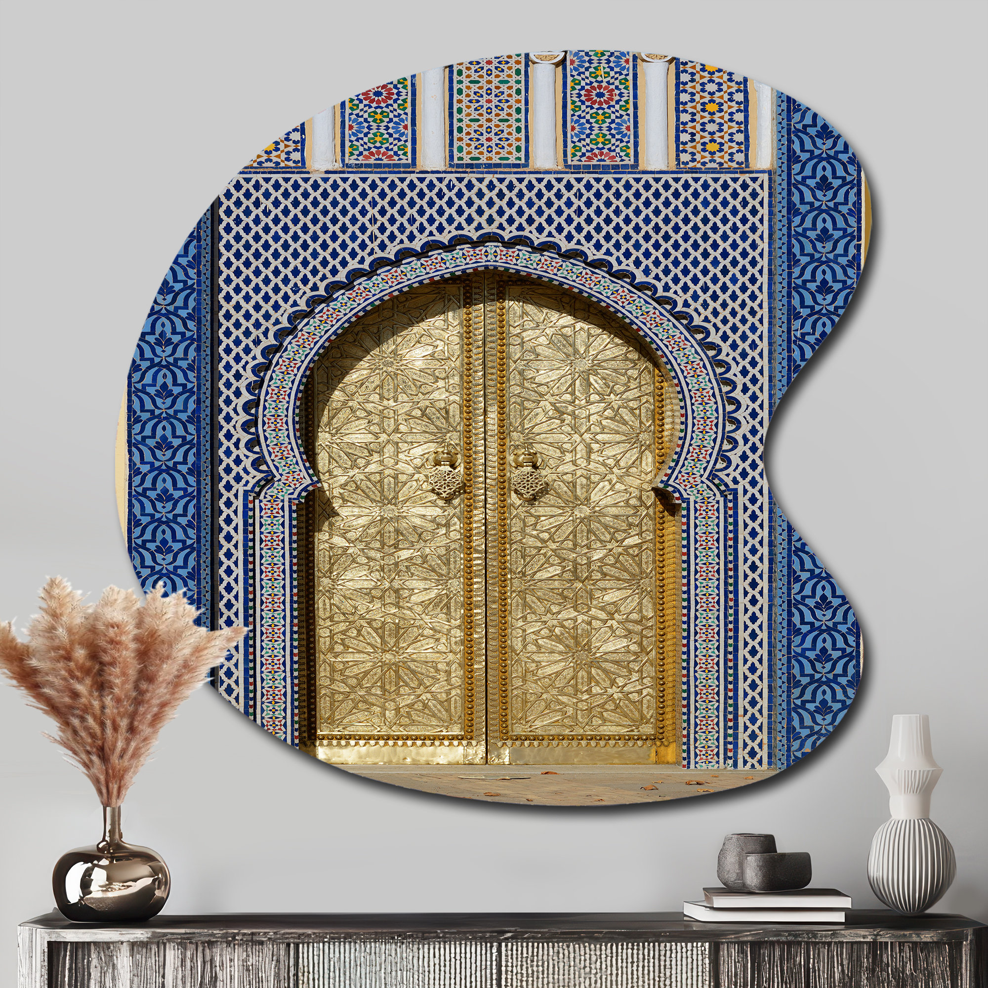 Bungalow Rose Morroco Palace Golden Doors - Vintage Premium Metal Art ...