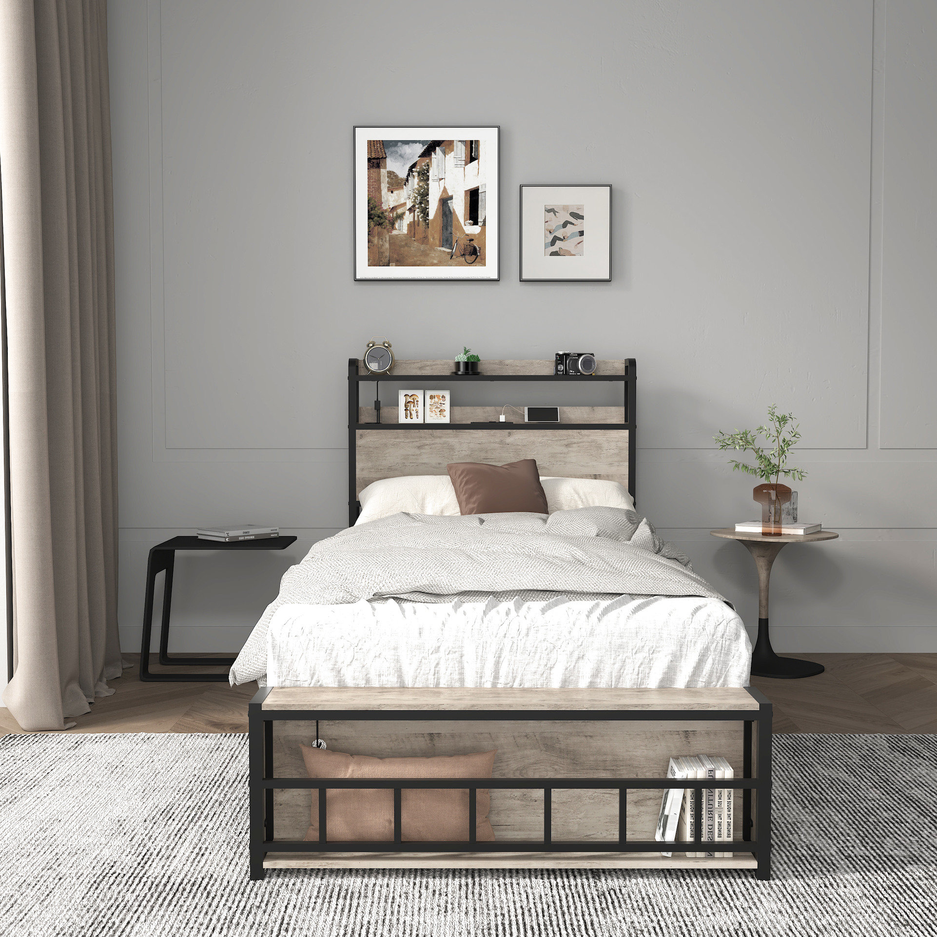 Latitude Run® Twin Bed Frames With Customizable Led Lighting And ...