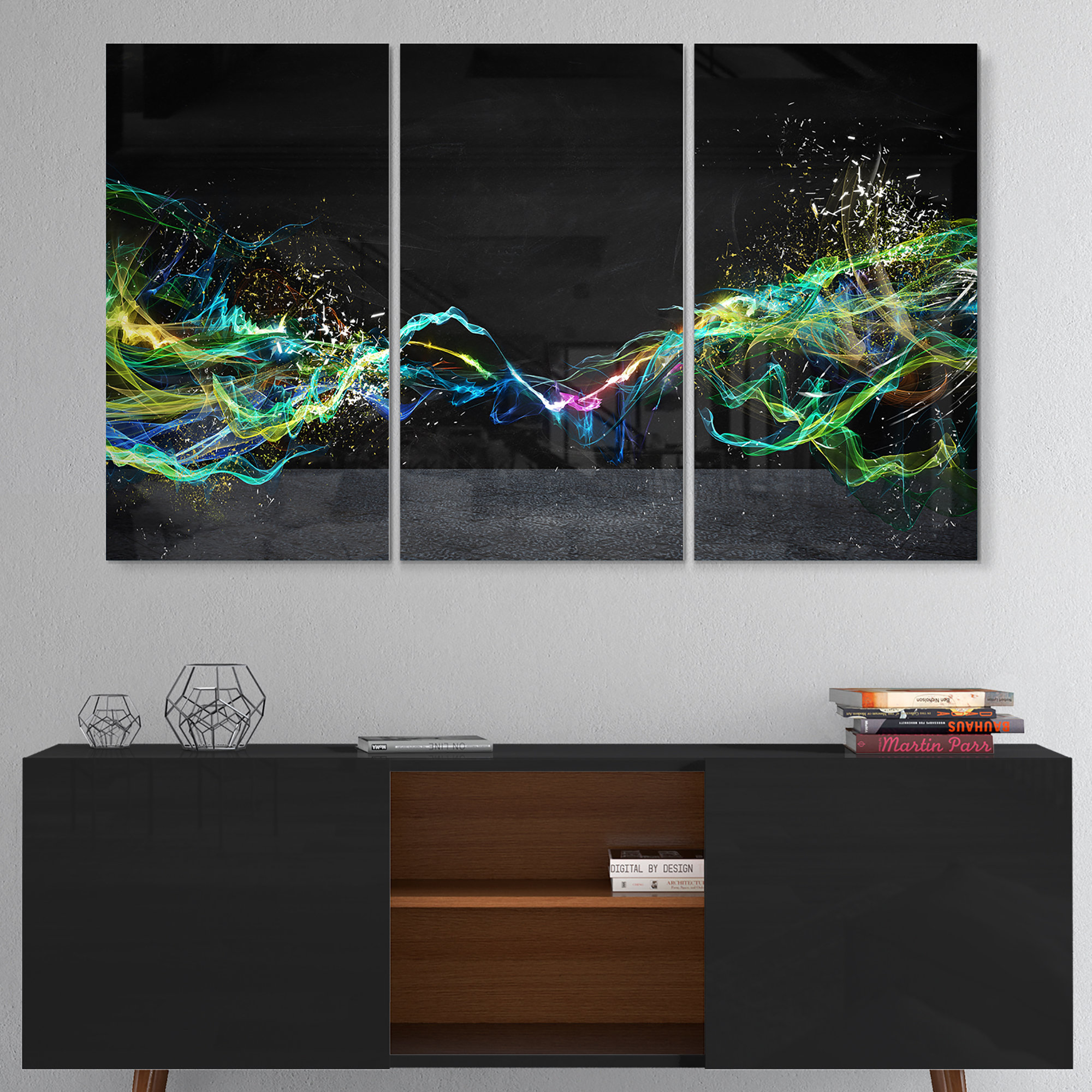East Urban Home Abstract Motion Banner - Multipanel Contemporary Metal ...