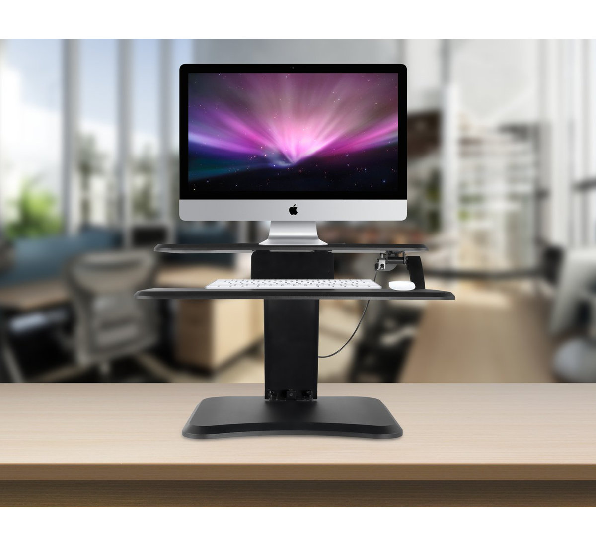 Mount-It! Height Adjustable Standing Desk Converter, 25” Wide Desktop ...