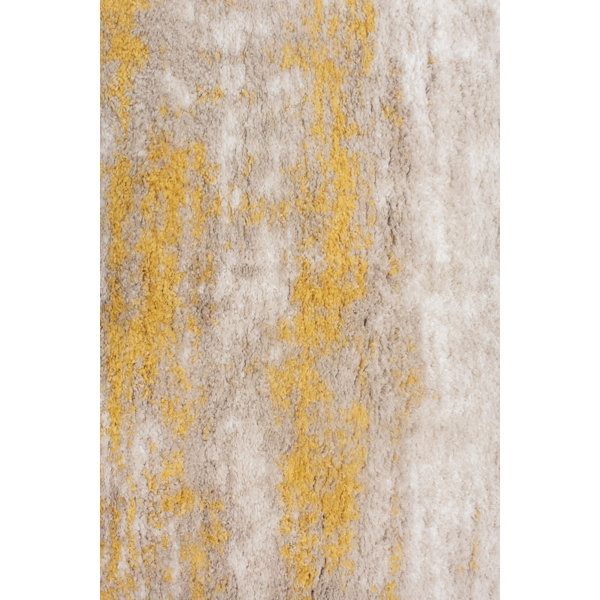17 Stories Alban Performance Gold/Beige Rug & Reviews | Wayfair