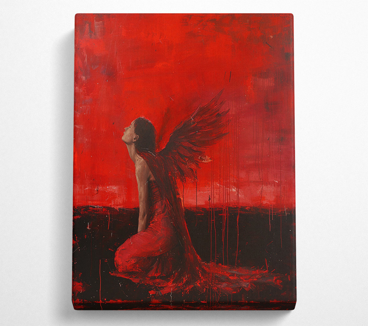 Bright Star Red Angel Split - Wrapped Canvas Art Prints | Wayfair.co.uk