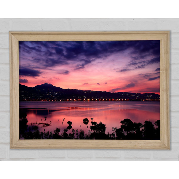 Highland Dunes Nightfall Over The Tranquil Sea Framed Print | Wayfair.co.uk