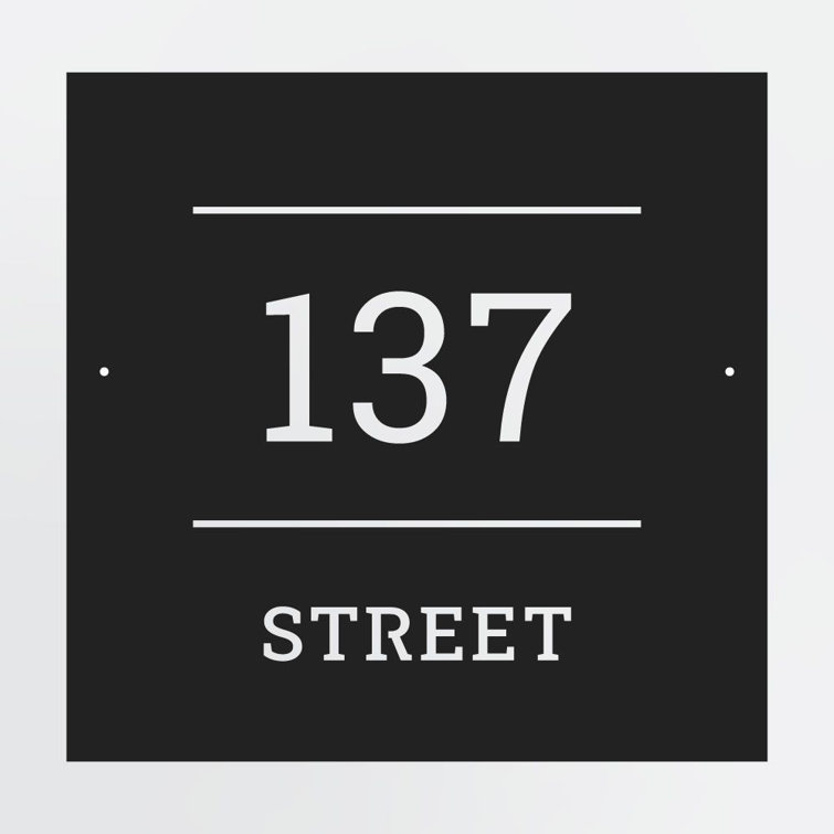 SteelSigns.ca Square Address Plaque With Custom House Number & Street ...