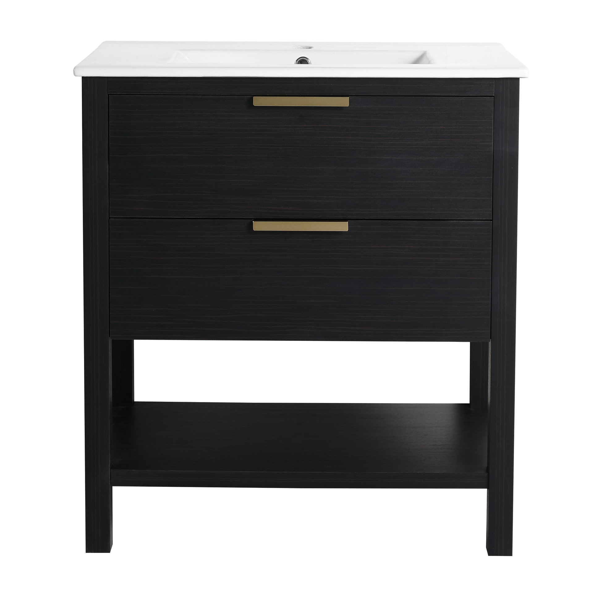 Latitude Run® 2 Drawer 30 Inch Bathroom Vanity, Freestanding Style ...