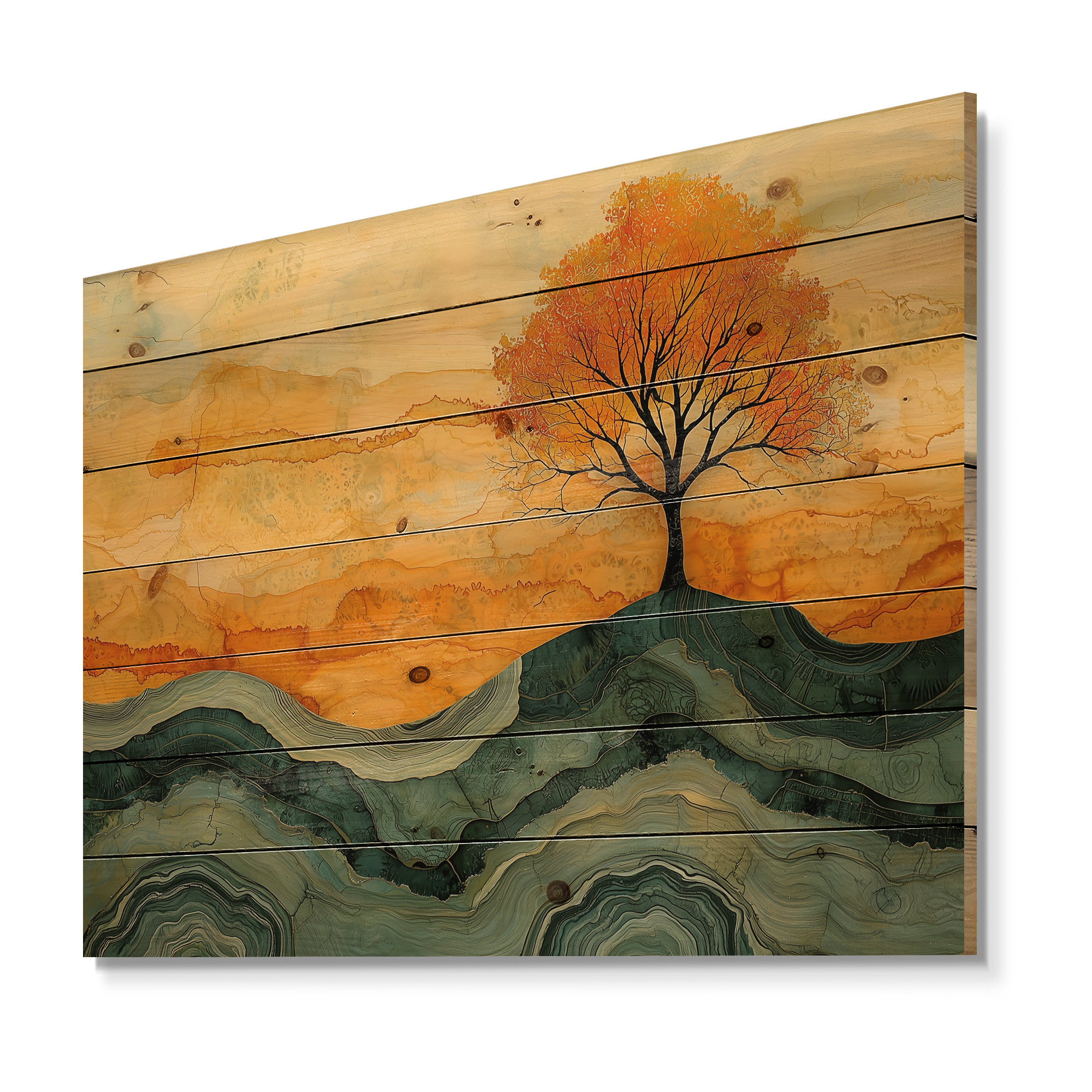 Ophelia & Co. Autumn Birch Tree With Roots Of Serenity I - Tree Wood ...