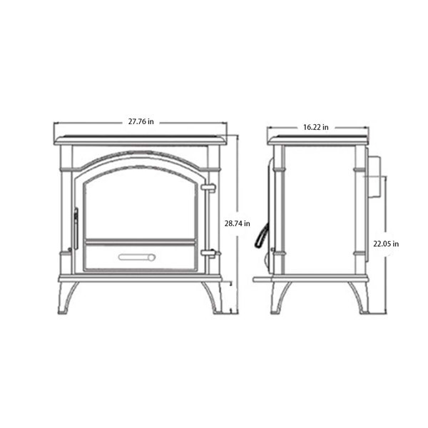 Hart Enjoy life Black cast iron interior heating fireplace | Wayfair