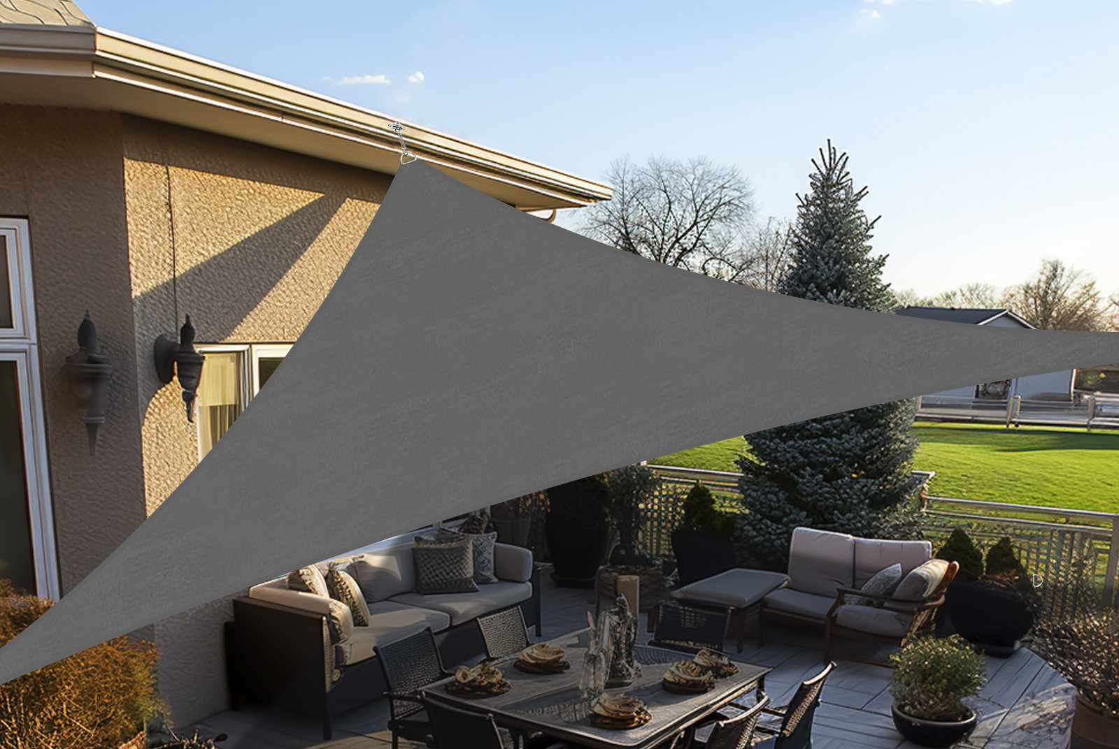 Cisvio 1' x 1' 3" Triangle Shade Sail | Wayfair