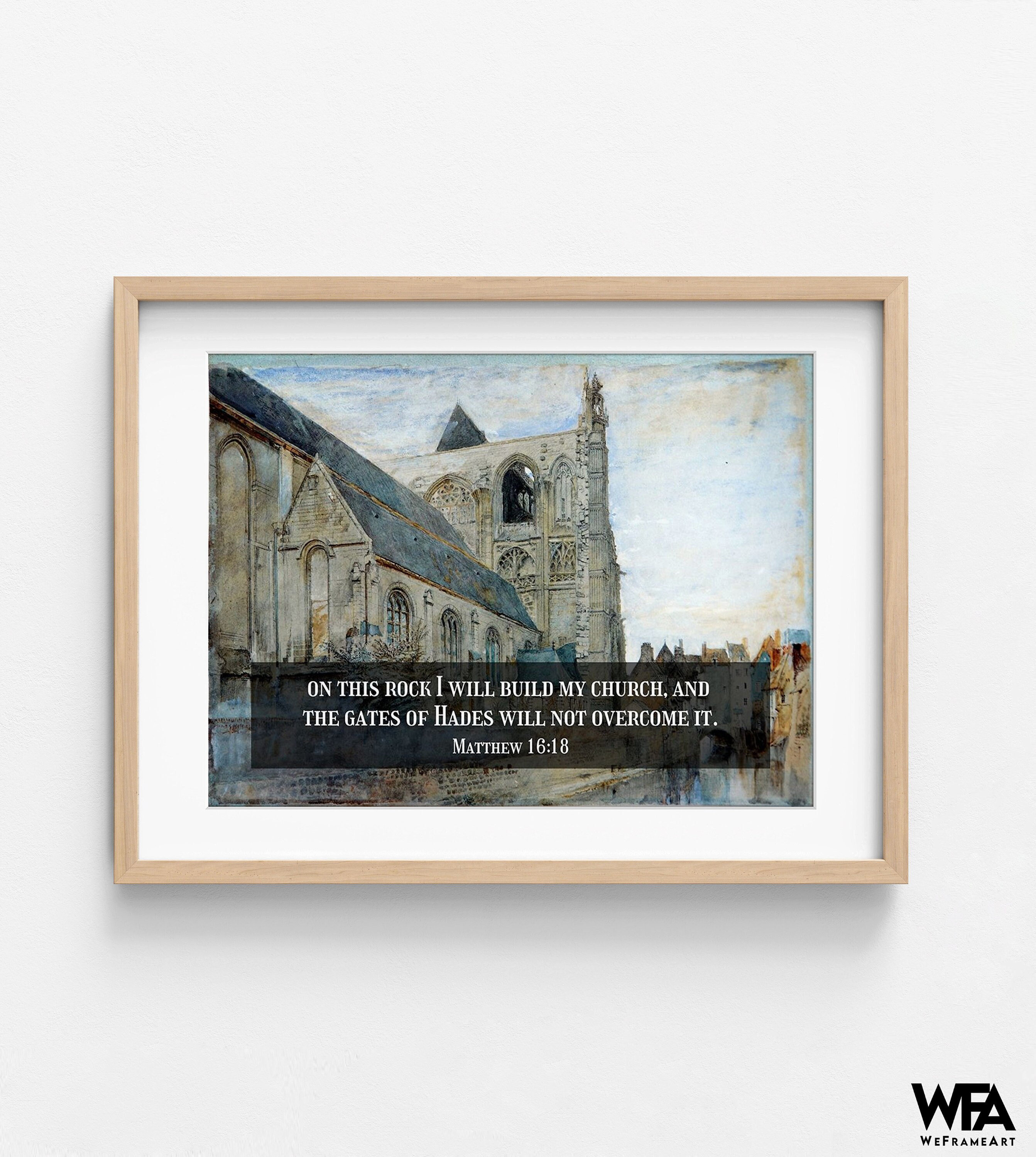 WeFrameArt Abbeville Church Of St Wulfran By John Ruskin, Framed ...