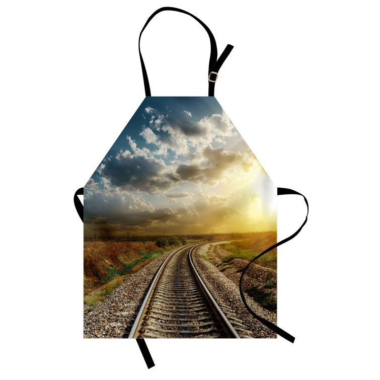Bless international East Urban Home Train Track Apron, Cooking ...