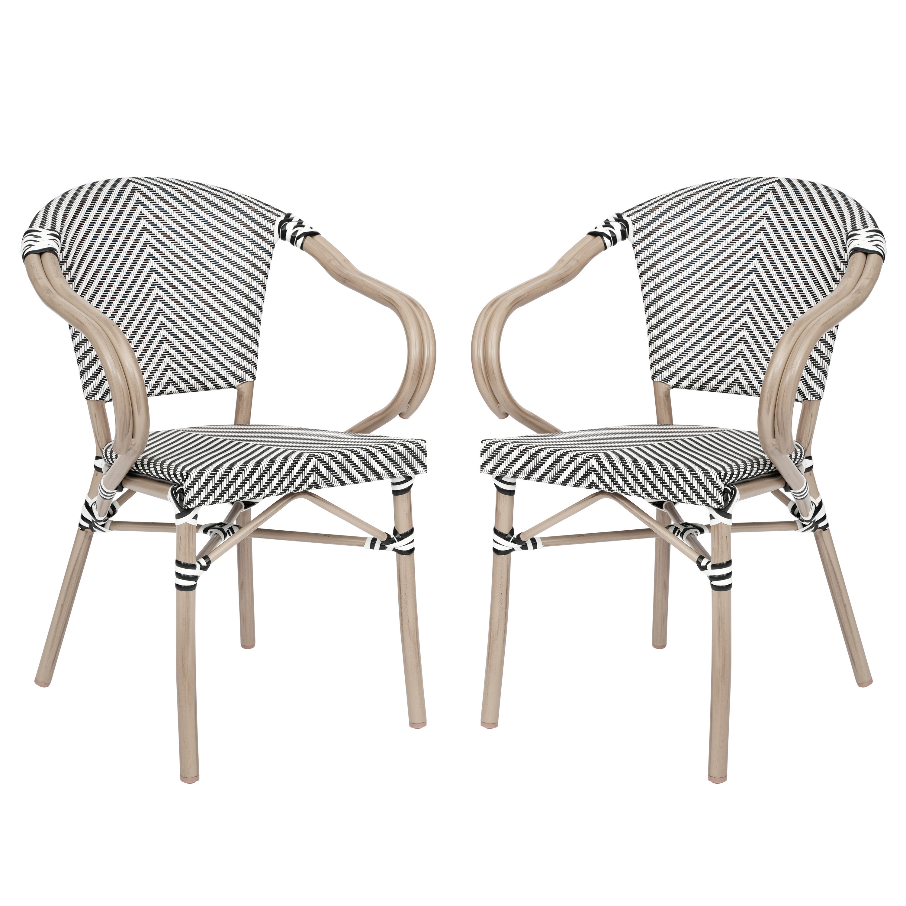 Bay Isle Home Chiles All-Weather Commercial Paris Chairs with Arms and ...