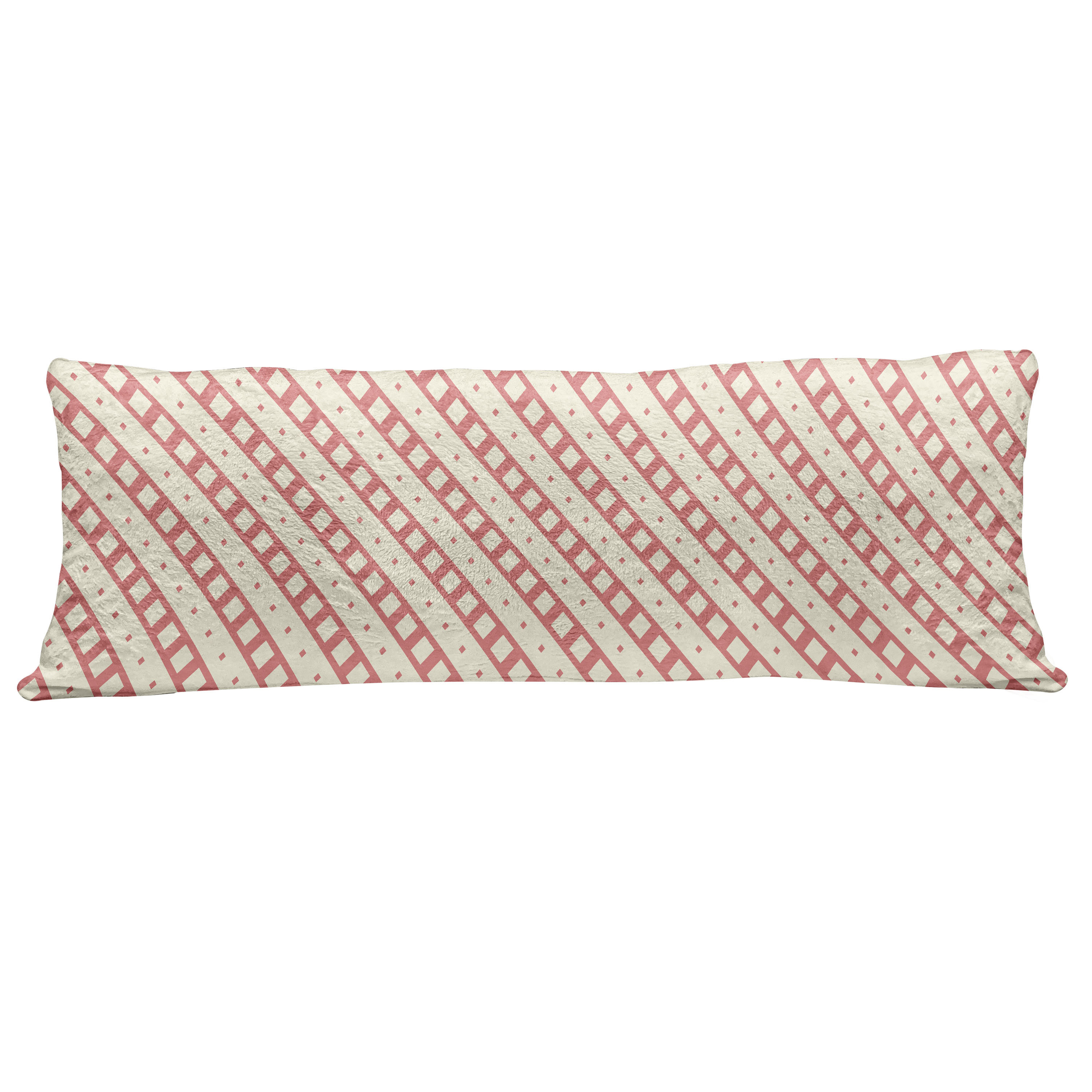 Ambesonne Geometric Fluffy Body Pillow Case Cover With Zipper, Checked ...