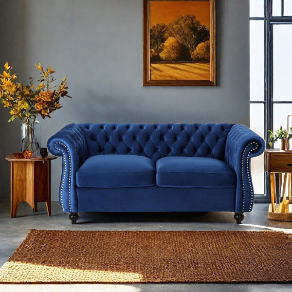 Rolled / Round Arms Sofas You'll Love | Wayfair