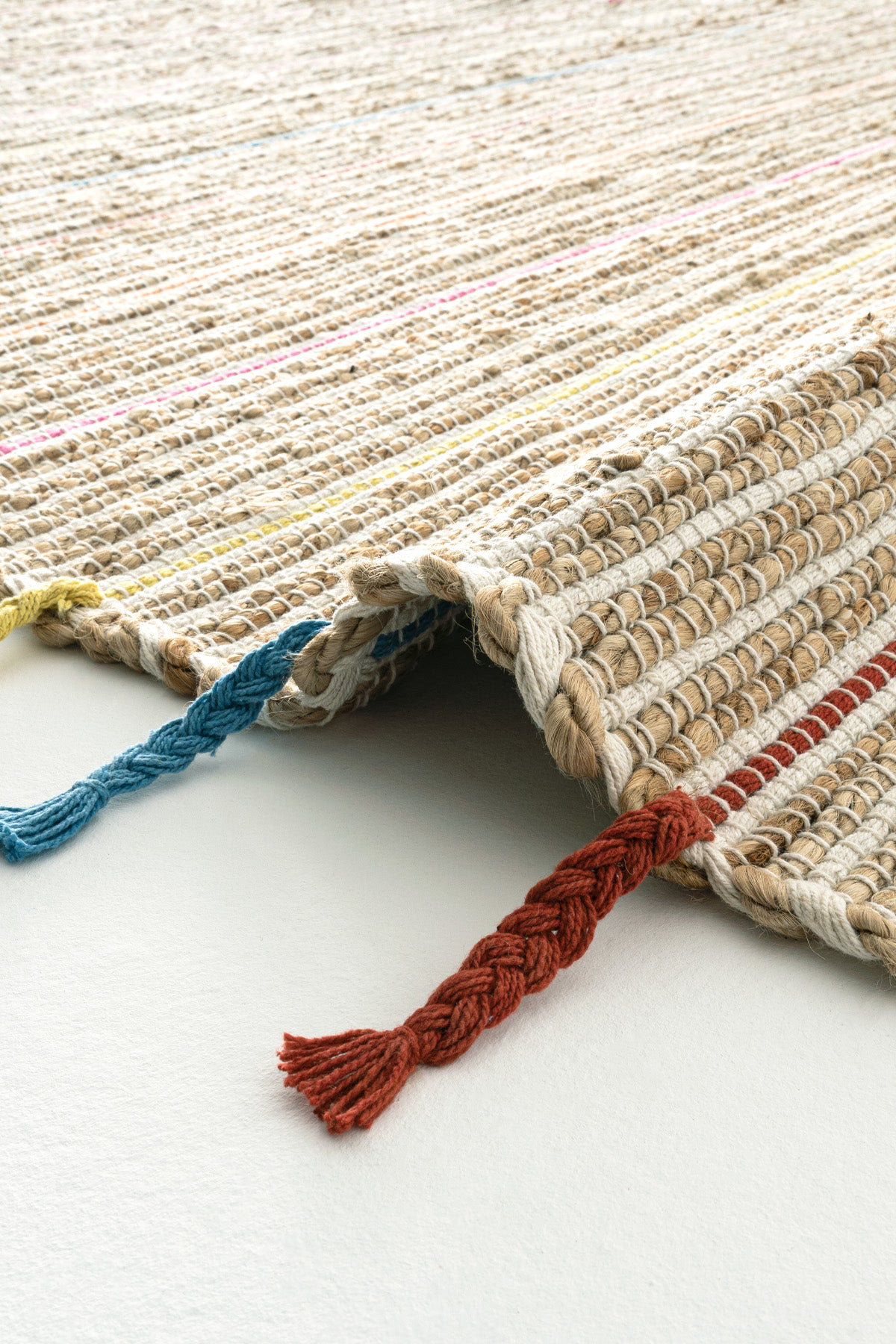 Rosecliff Heights Vime Natural Multi Fringed Jute Rug | Wayfair