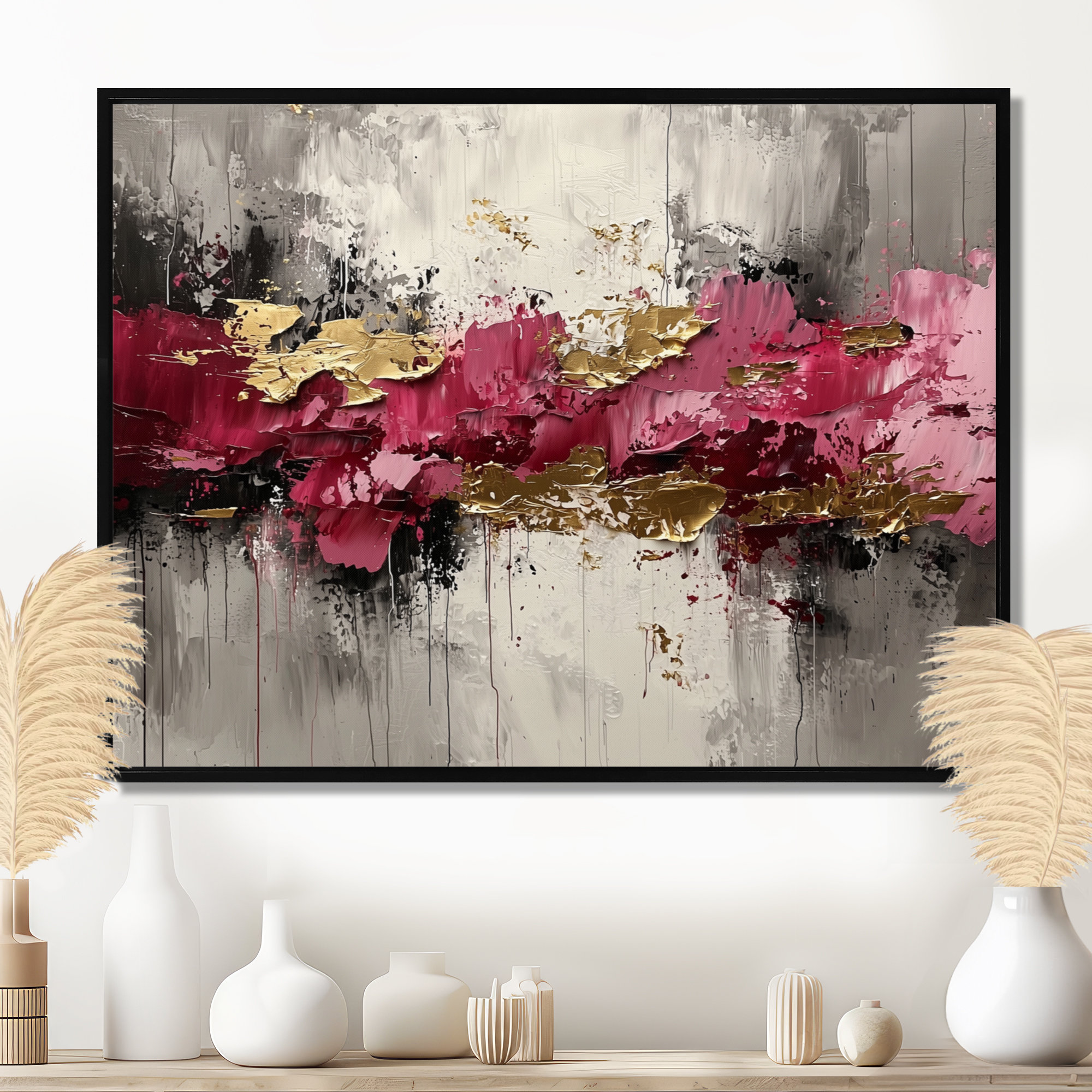 Ivy Bronx Expressionism Of Gold Pink Dark Fusion III - Neo ...