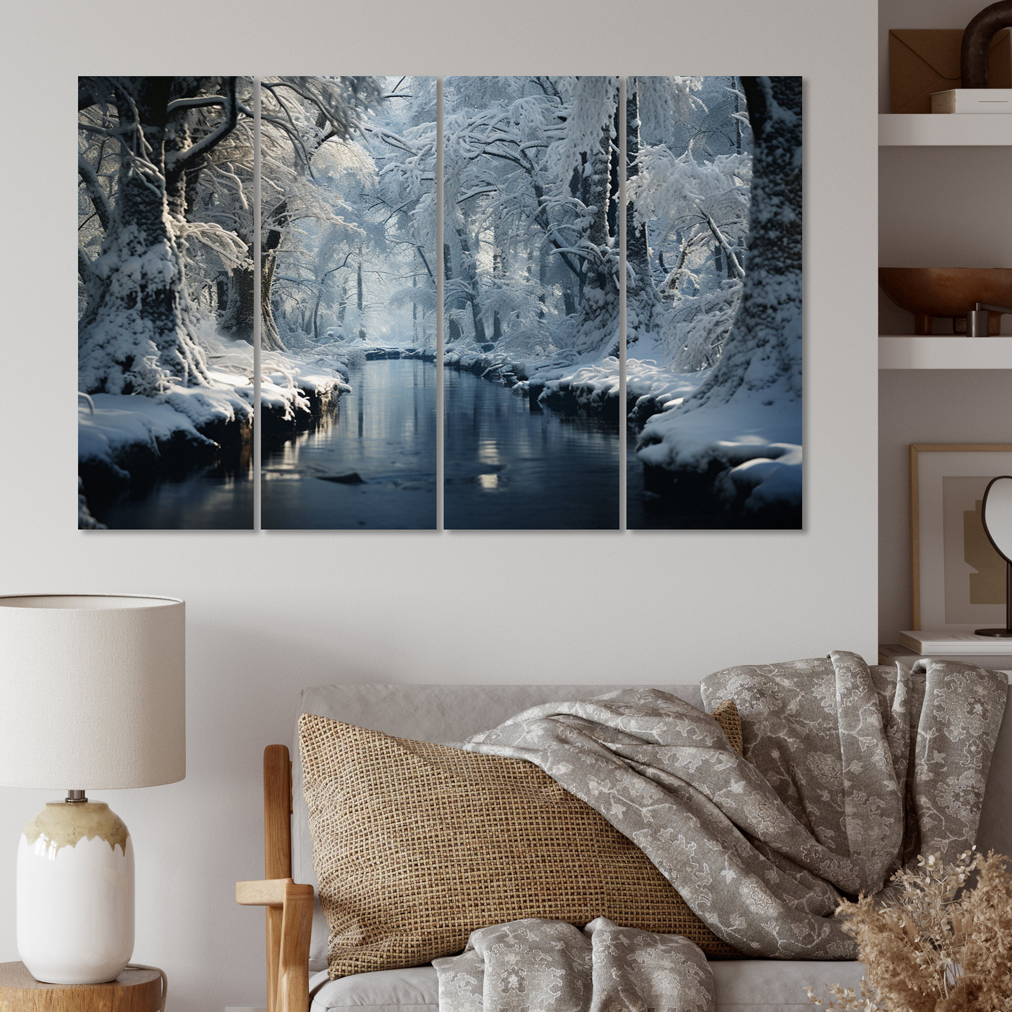 Ebern Designs Winter Silent Woods III - Landscapes Metal Wall Decor Set ...