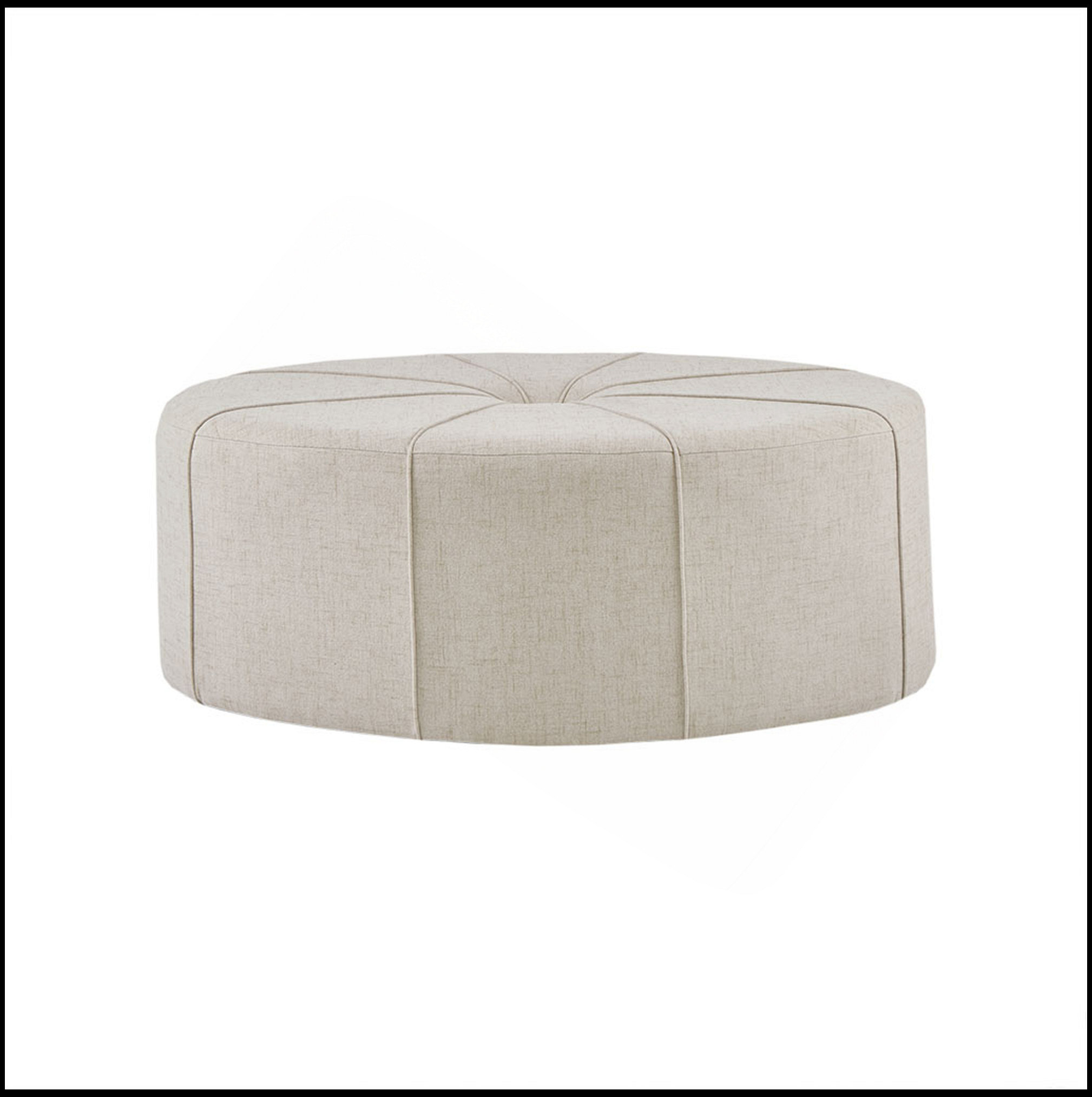 Hokku Designs Large Modern Ottoman With Button Tufting And Thick ...
