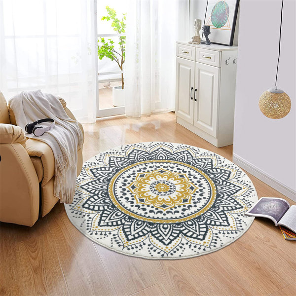 Bloomsbury Market Round Shaila Oriental Machine Woven Round 160cm X ...