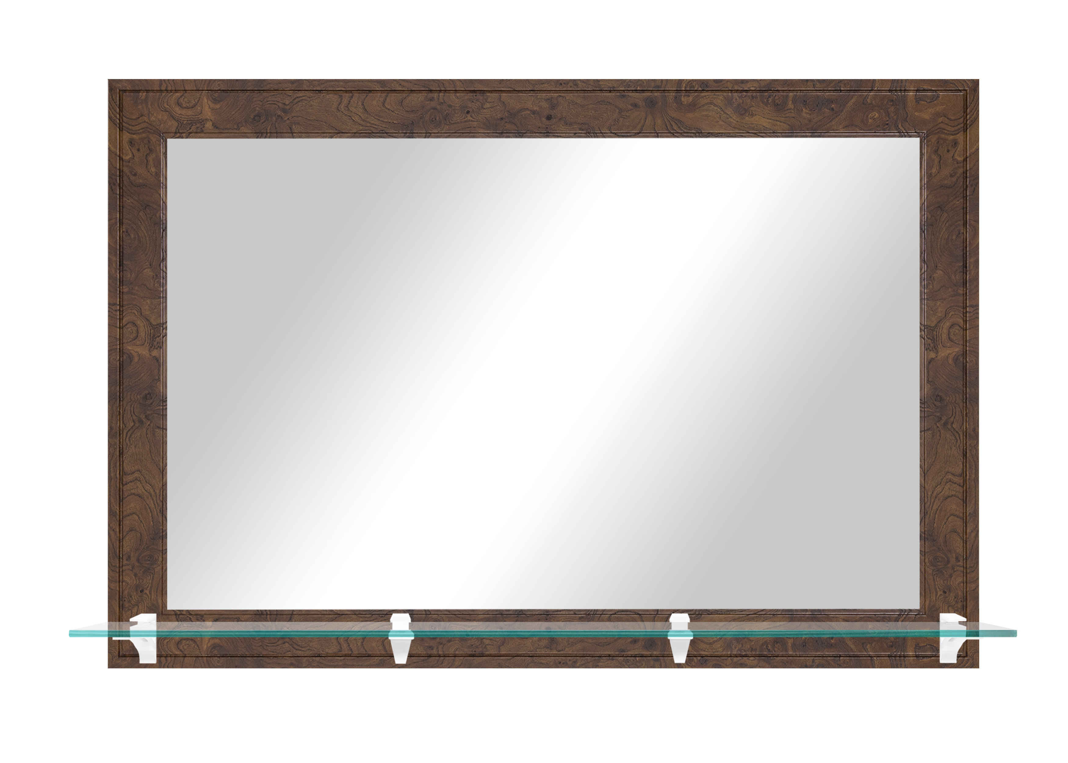 Modern Rustic Mirror with Glass Shelf - Wayfair Canada