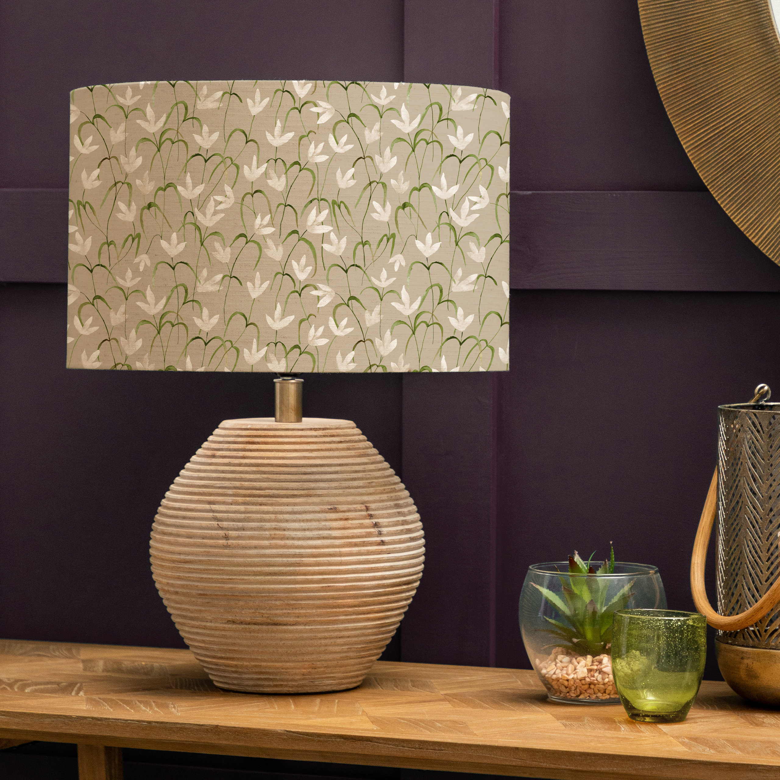 Voyage Maison Cerys White Table Lamp & Fresia Stone Eva Grey Shade ...