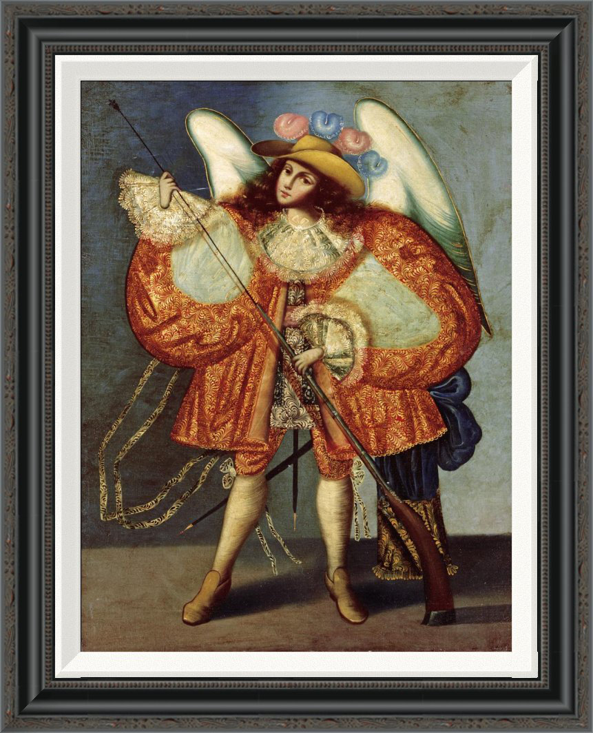 Global Gallery Arcangel Con Arcabuz - Picture Frame Print on Canvas ...