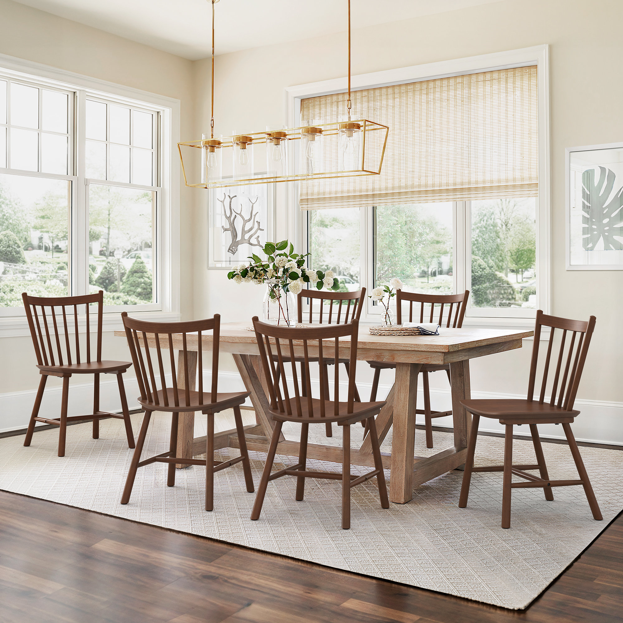 Gracie Oaks Solid Wood Windsor Back Side Chair & Reviews | Wayfair