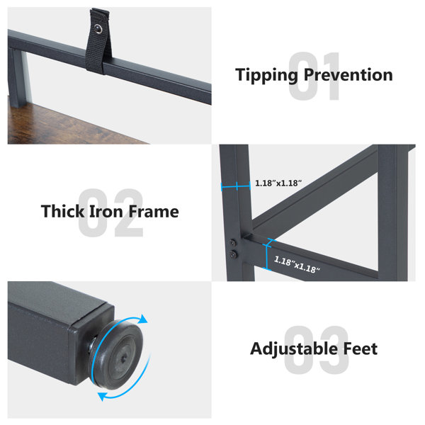 17 Stories Keison Narrow Long Console Table Behind Couch & Reviews ...