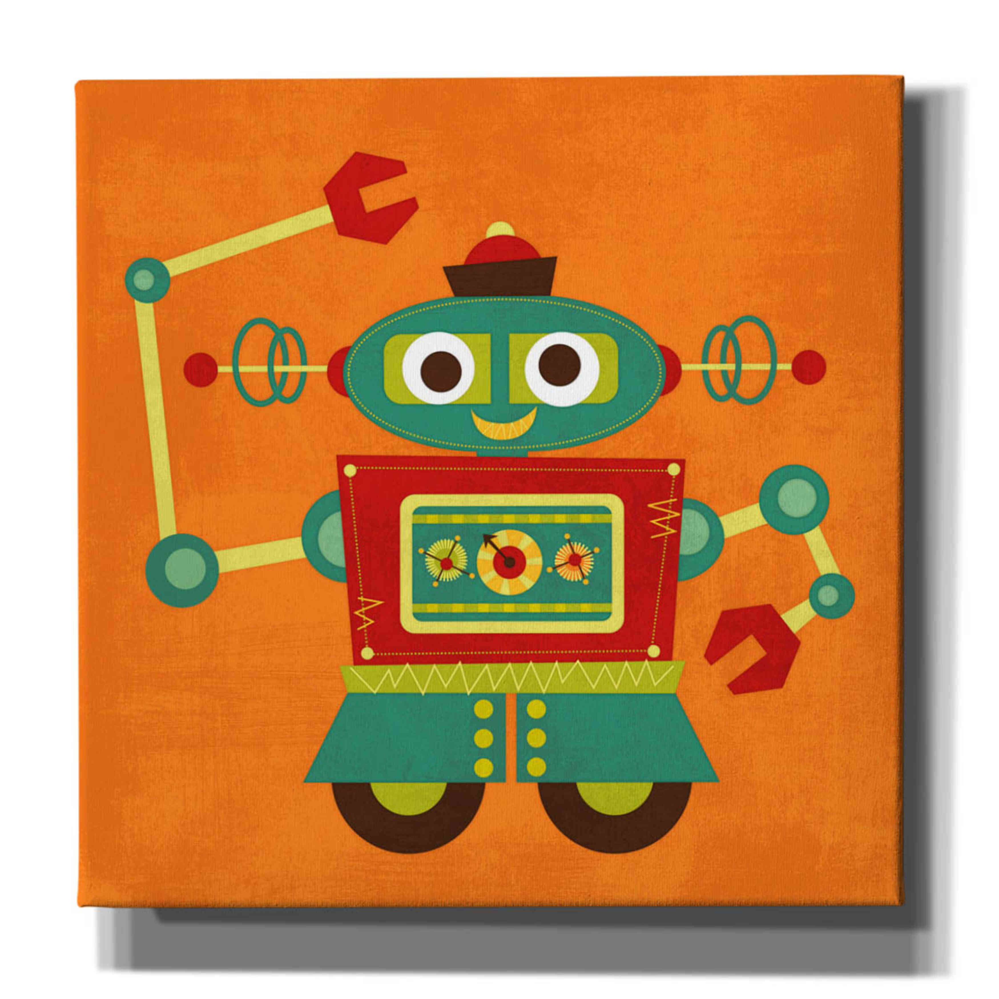 Zoomie Kids Robot 2 by Nancy Lee - Wrapped Canvas Print | Wayfair
