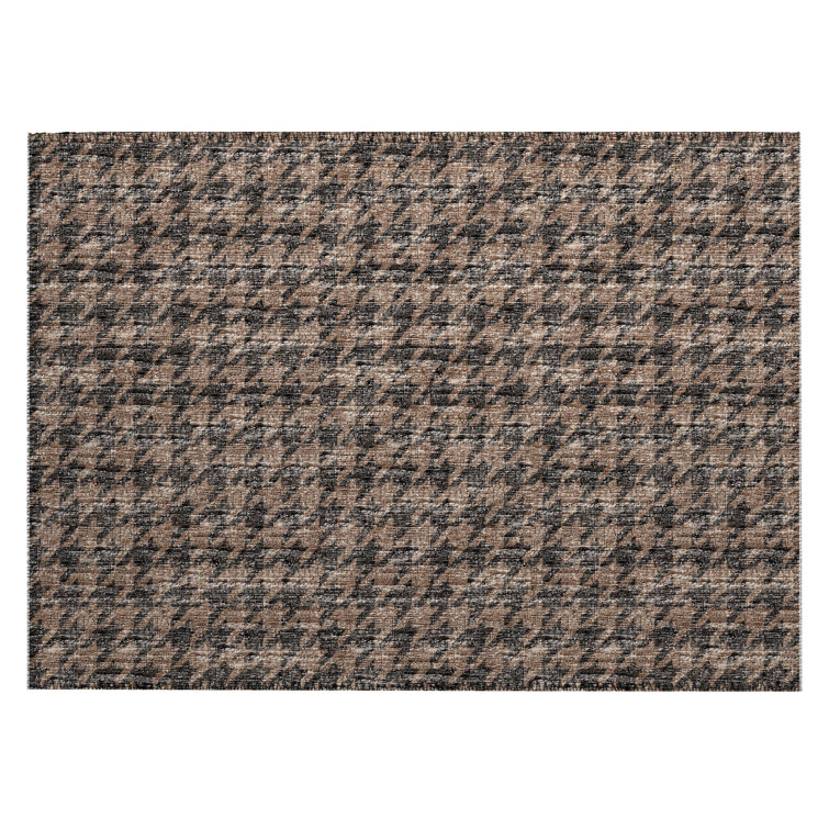 Bungalow Rose Loreen Houndstooth Rug | Wayfair