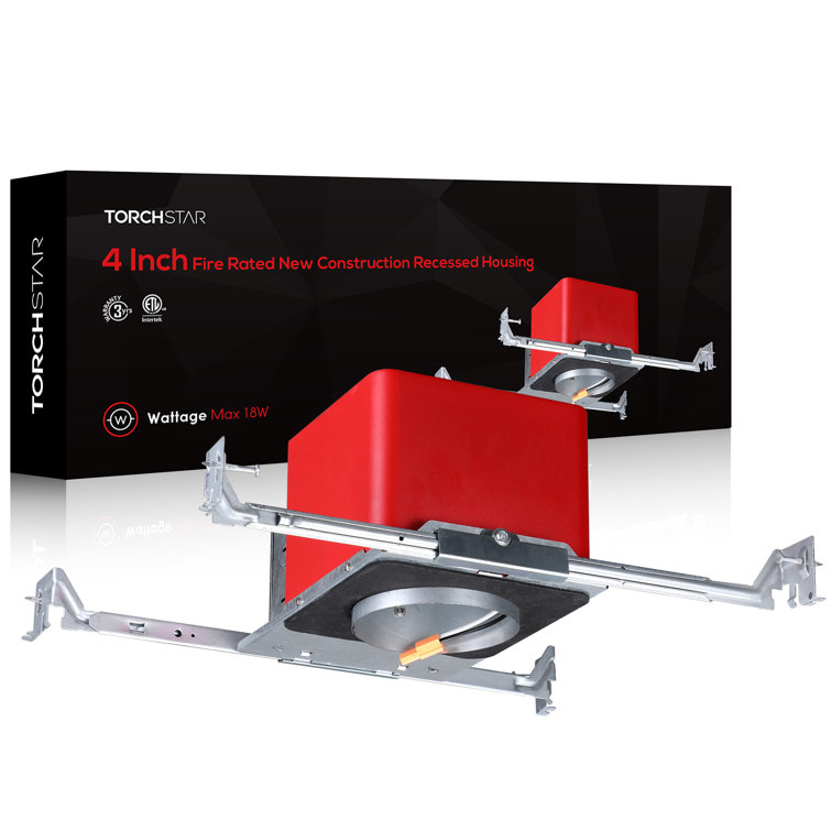 TORCHSTAR Fire Rated 4" New Construction Tp24 Connector Recessed Light ...