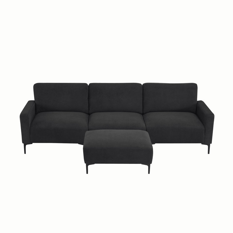 Latitude Run® Ossie Velvet Sectional | Wayfair