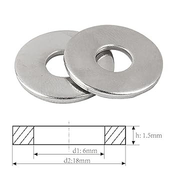 Juggernaut Storage Stainless Steel Flat Washer Pocket Door Hardware ...