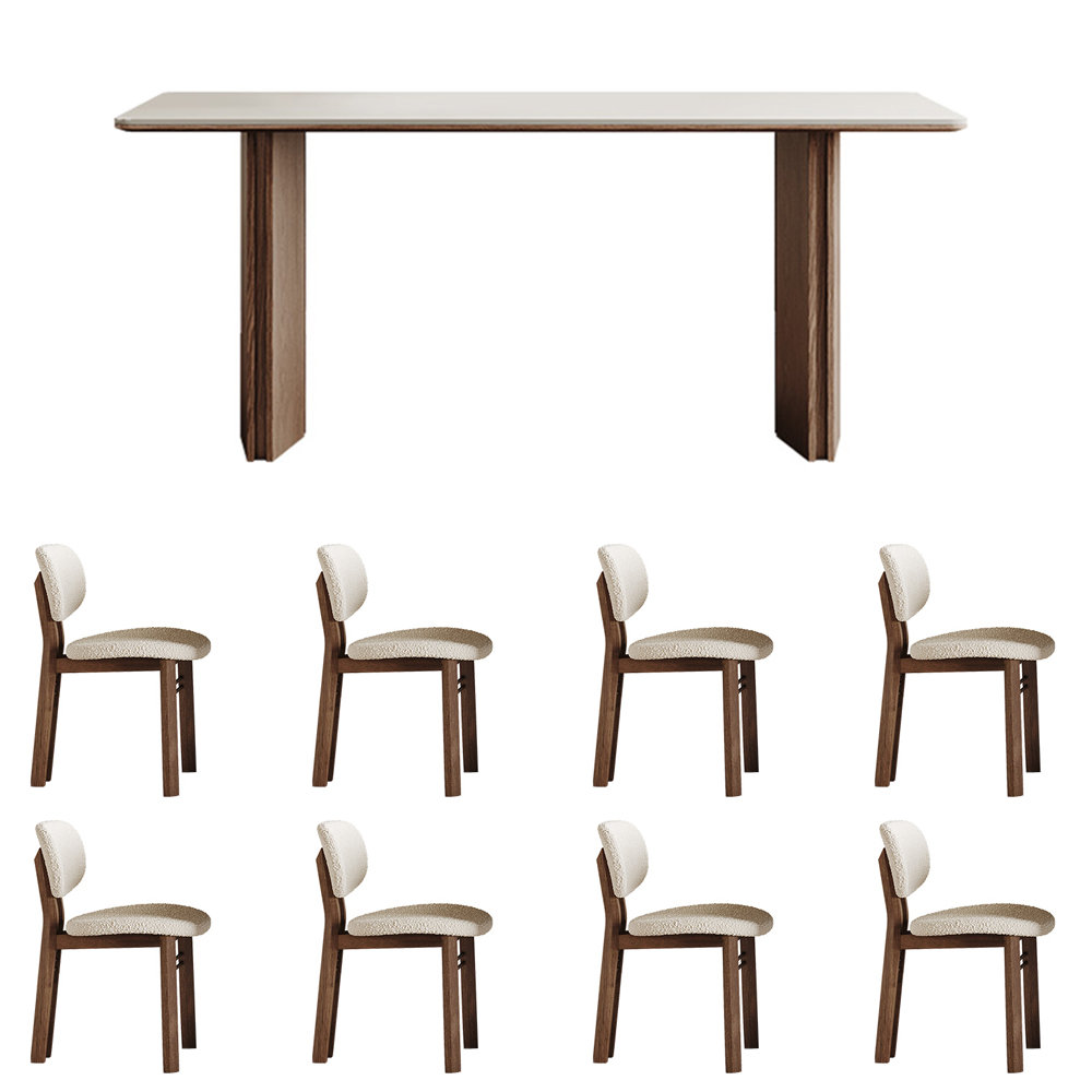 Elamer Retro light luxury high-end dining table set - Wayfair Canada