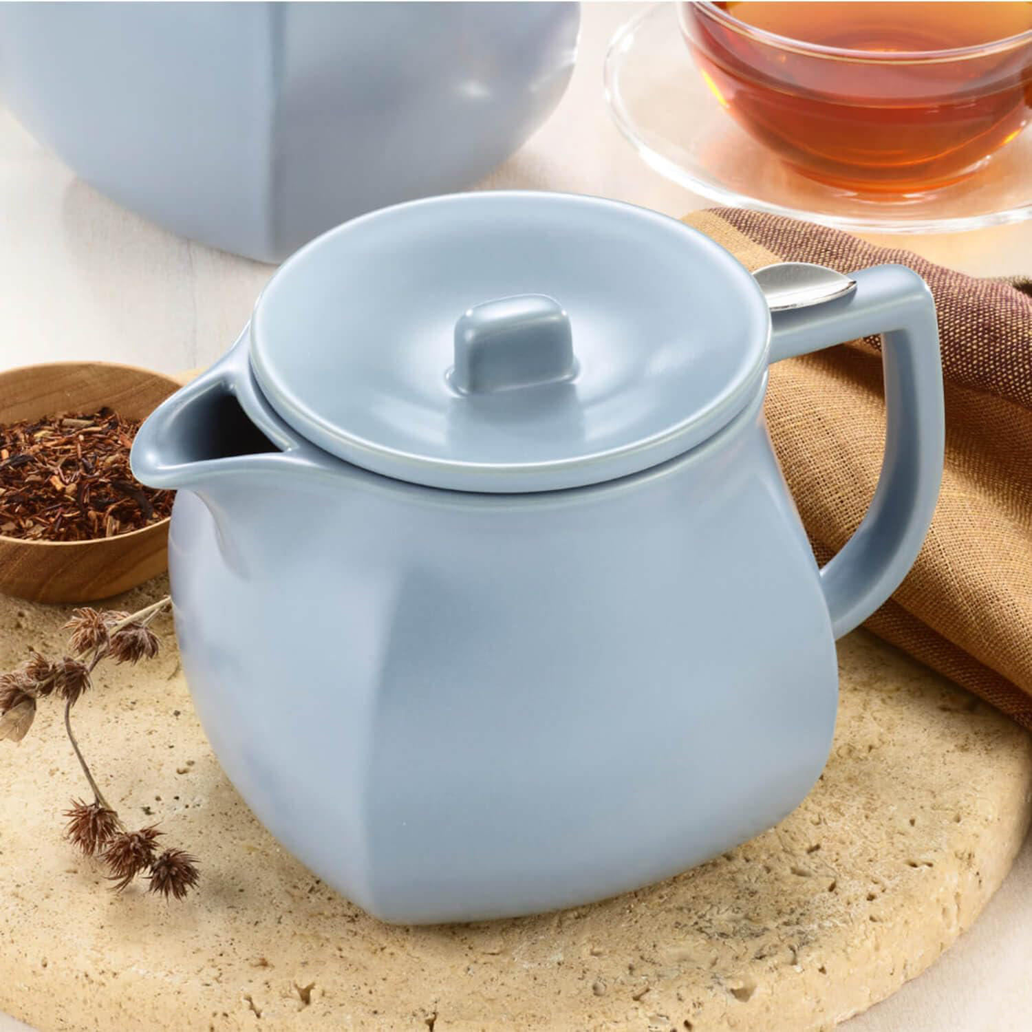 Latitude Run® Ceramic Teapot with Removable Stainless Steel Infuser ...