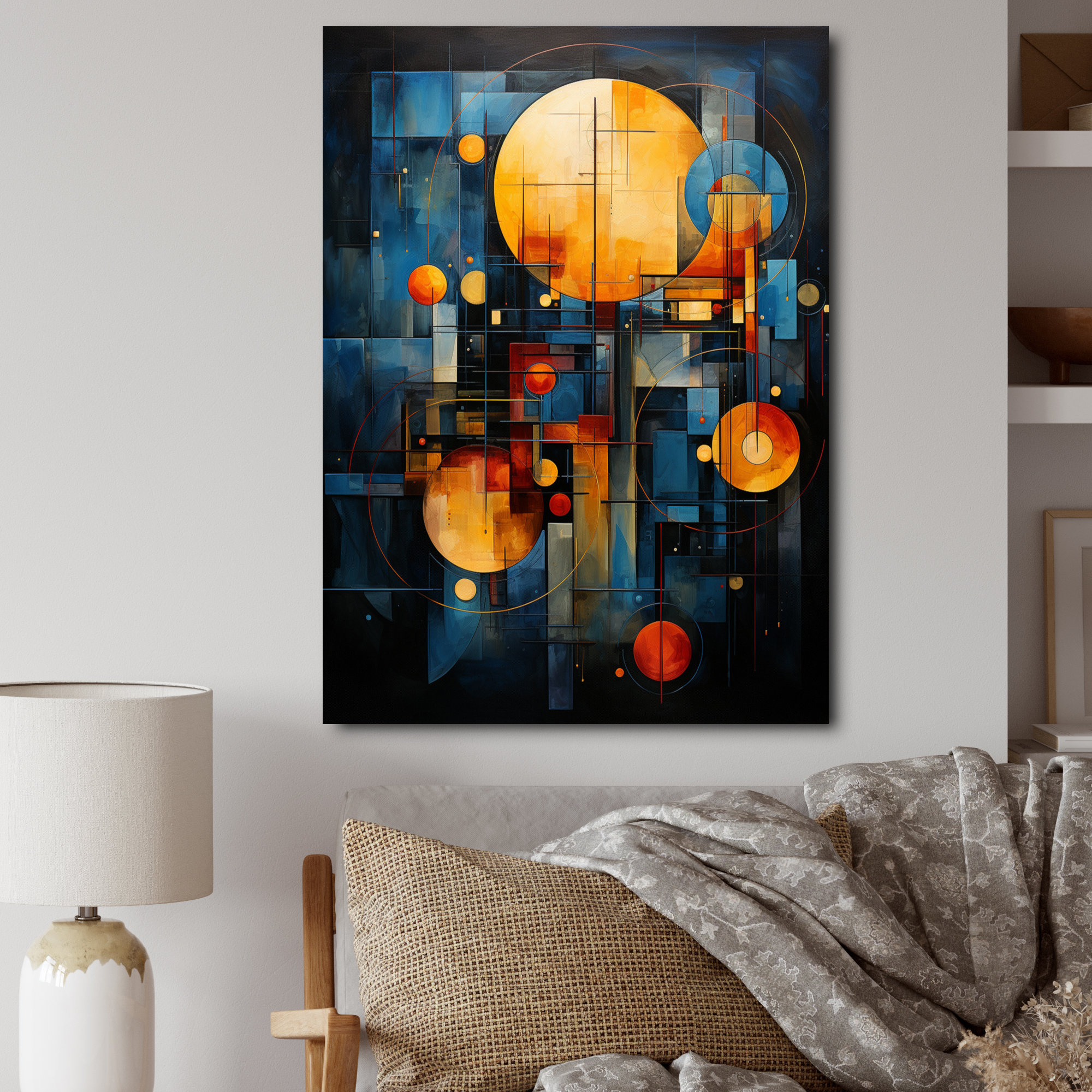 Latitude Run® Yellow Teal Astrology Celestial Alignment II - Astrology ...