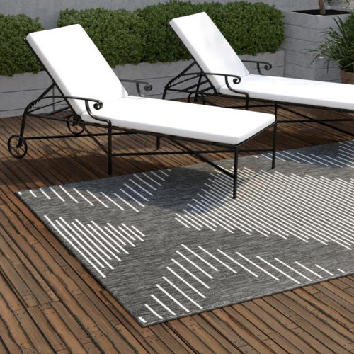 Striped Outdoor Rugs You'll Love | Wayfair