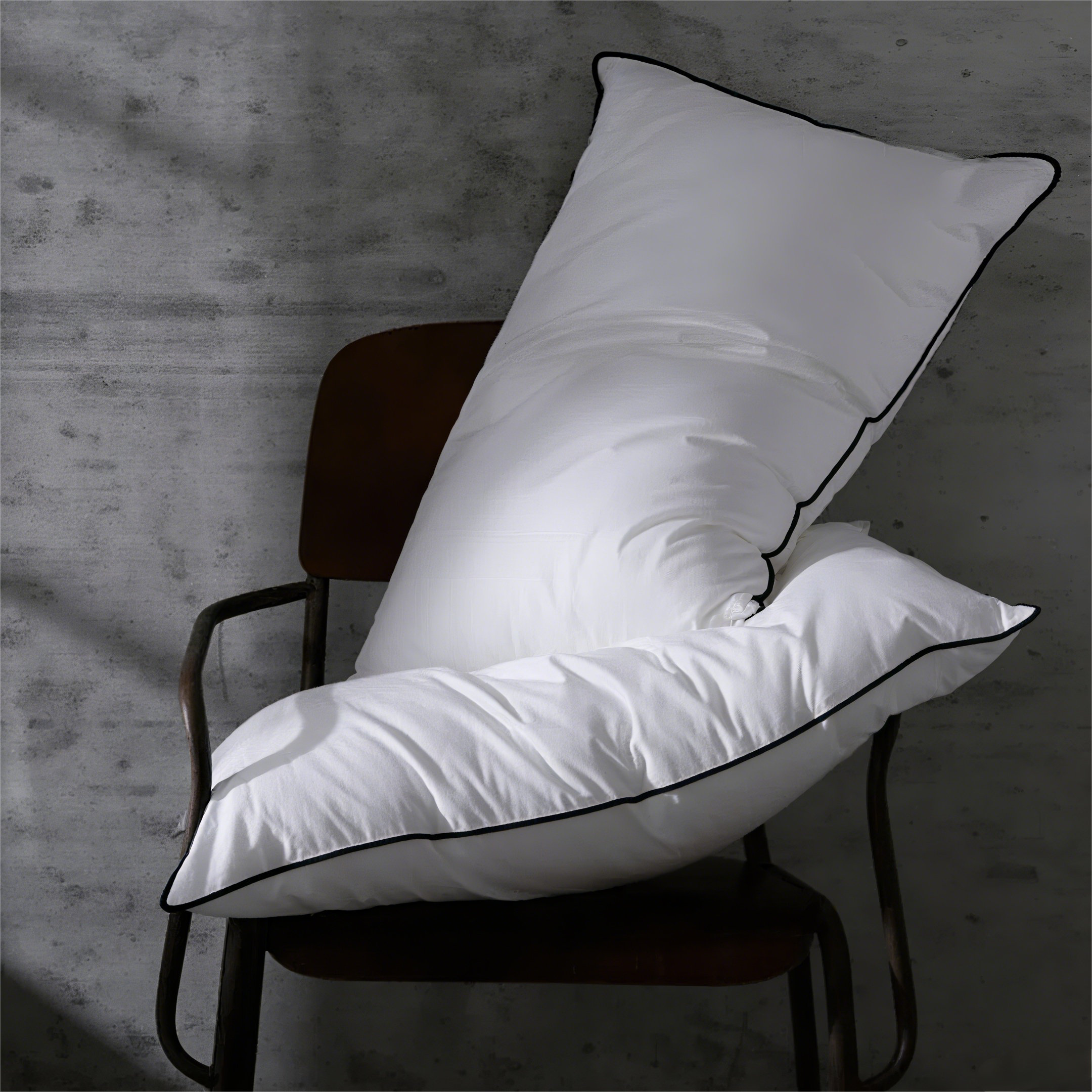 ValenciaLuxe Goose Down Plush Support Pillow 100% Cotton Fabric Bed ...