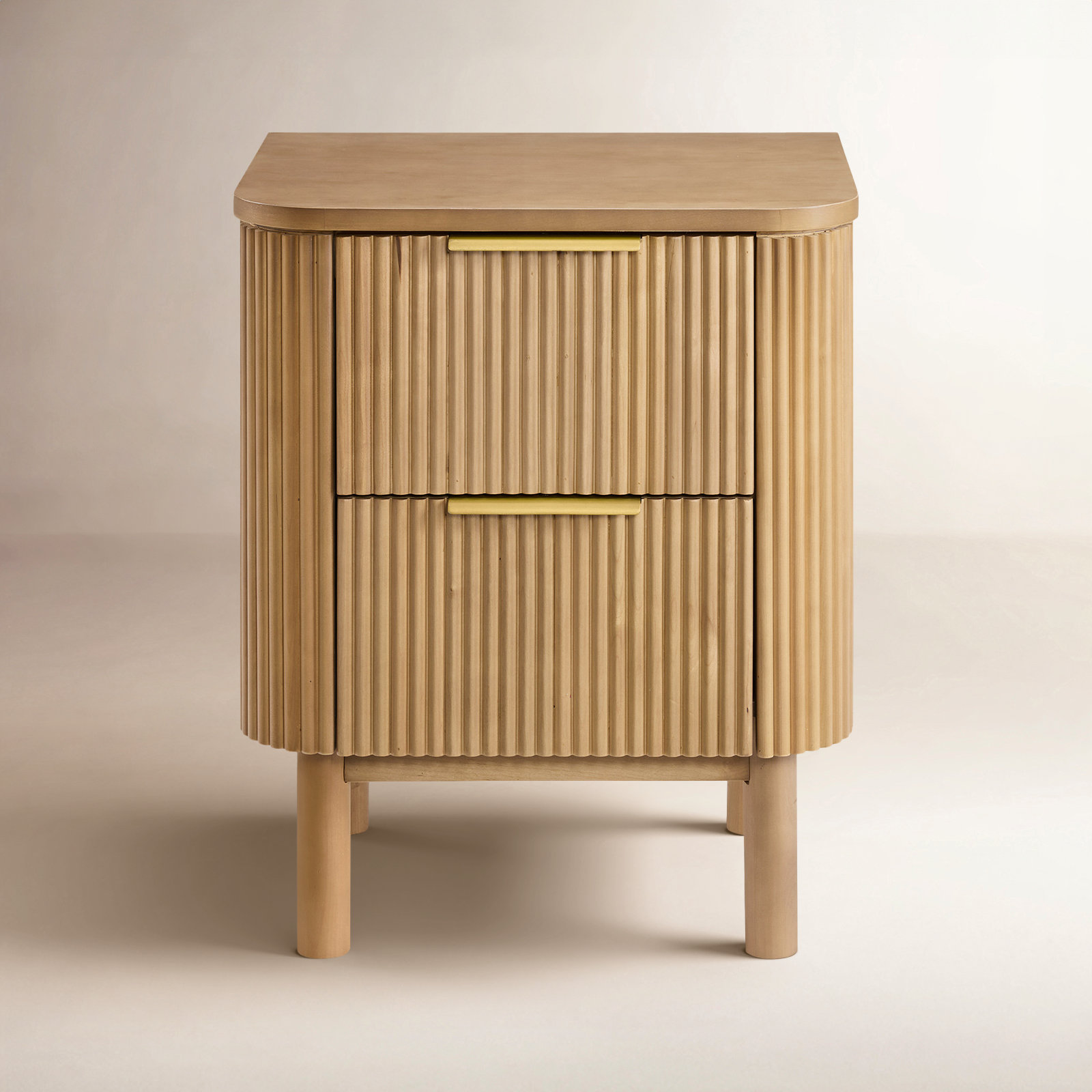 Joss & Main Nova Reeded 2-Drawer Nightstand & Reviews | Wayfair