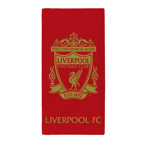 Liverpool FC Liverpool Football Club LFC Red & Gold Towel 70x140cm ...