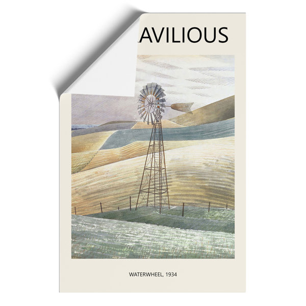 East Urban Home Furlongs Waterwheel by Eric Ravilious - No Frame ...