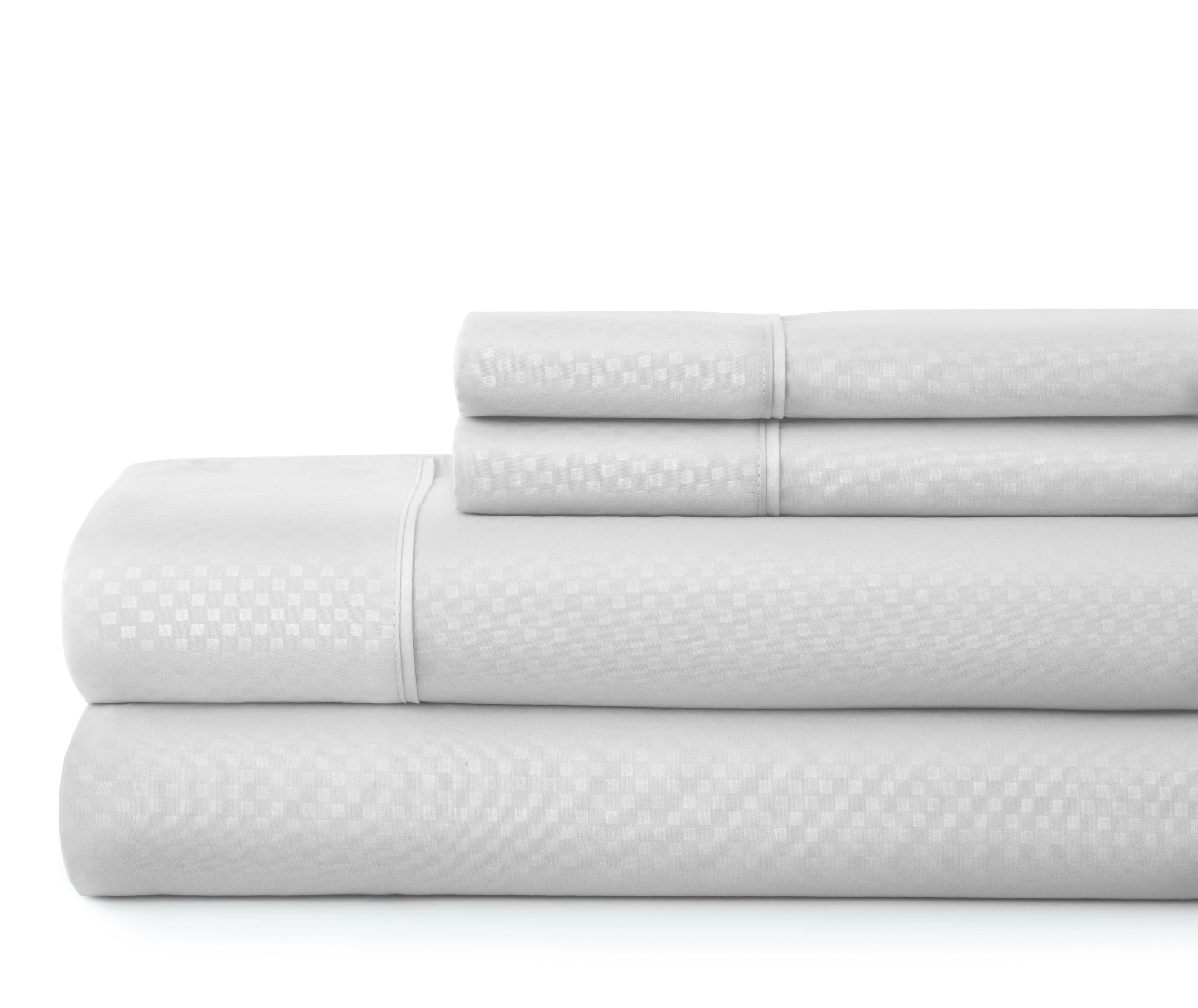 Becky Cameron Checkered Embossed Bed Sheet Set & Reviews | Wayfair