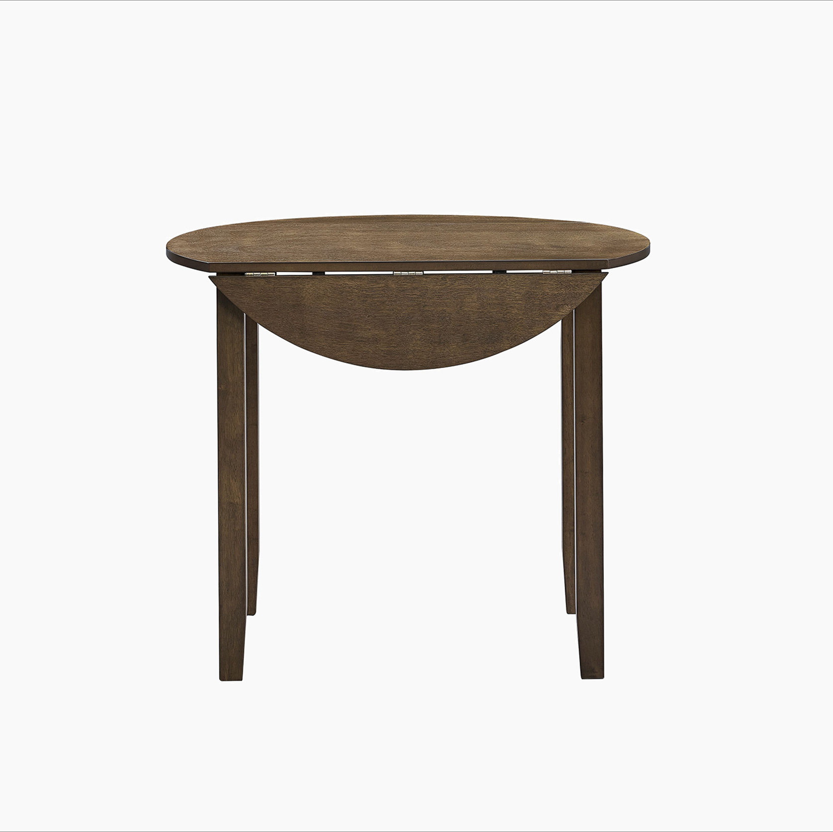 Ebern Designs Damica Walnut Round Dining Table with Drop Leaf - Wayfair Canada